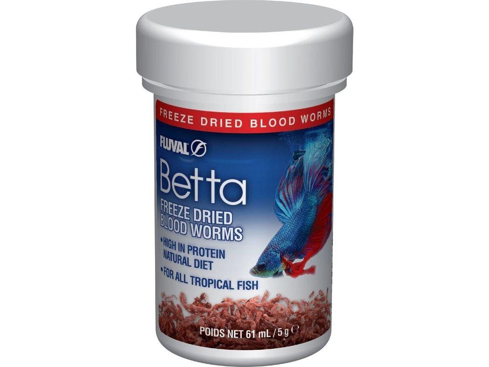Fluval Betta Bloodworms 5g (0.18 oz) - Natural Fish Food