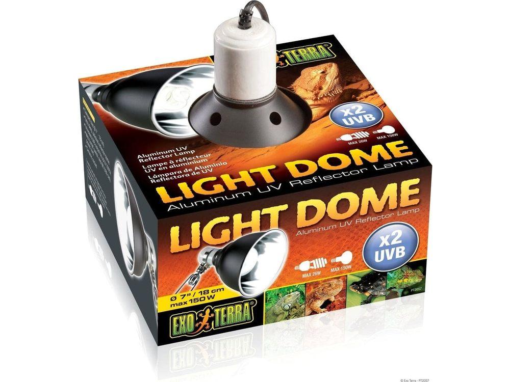 Exo Terra Light Dome 7" | High-Output Reptile Lighting | ReptileSupply.com