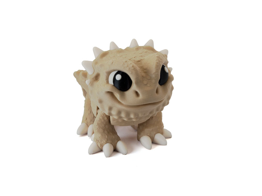 3D Printed Tan Chibi Bearded Dragon - Large | Unique Collectible Toy