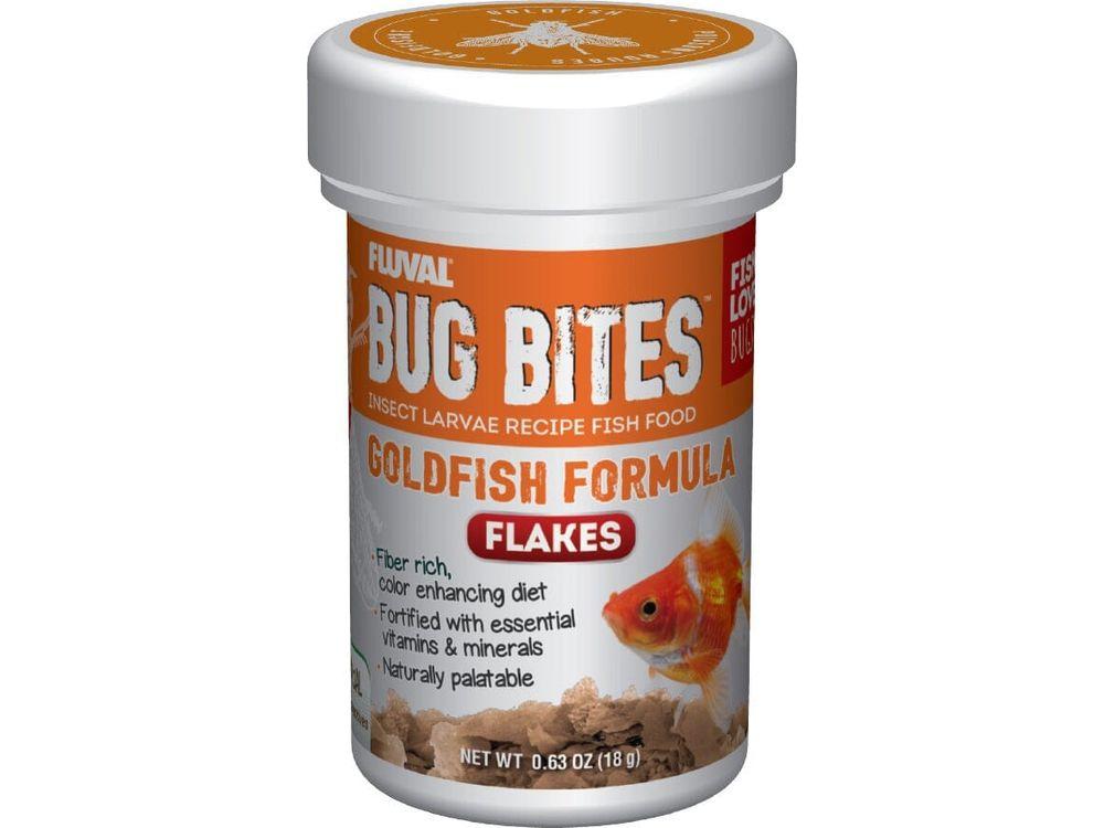 Fluval Bug Bites Goldfish Flakes 0.63oz | High-Protein Fish Food