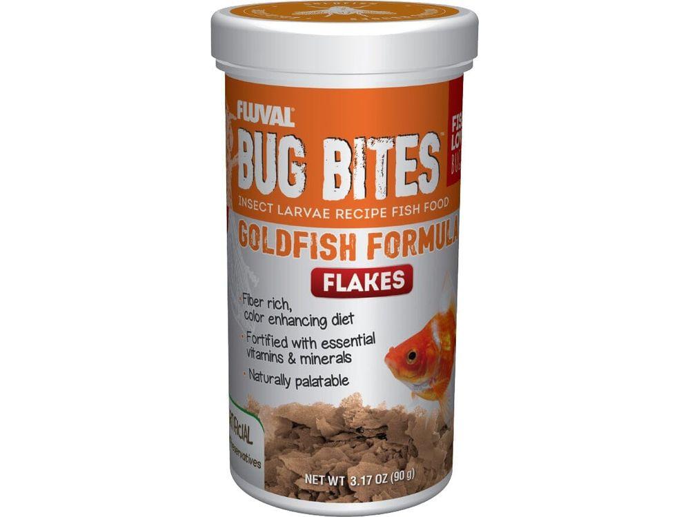 Fluval Bug Bites Goldfish Flakes 3.17oz | Premium Insect-Based Fish Food