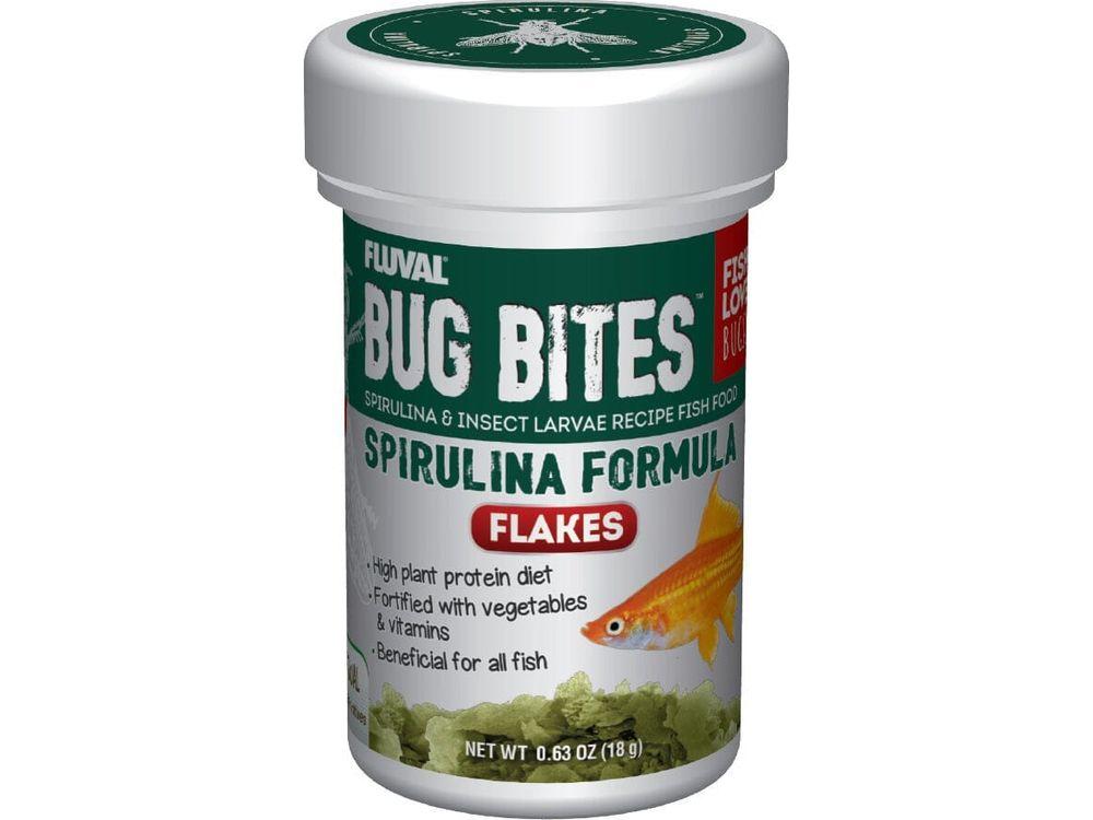 Fluval Bug Bites Spirulina Flakes 0.64oz - Premium Fish Food