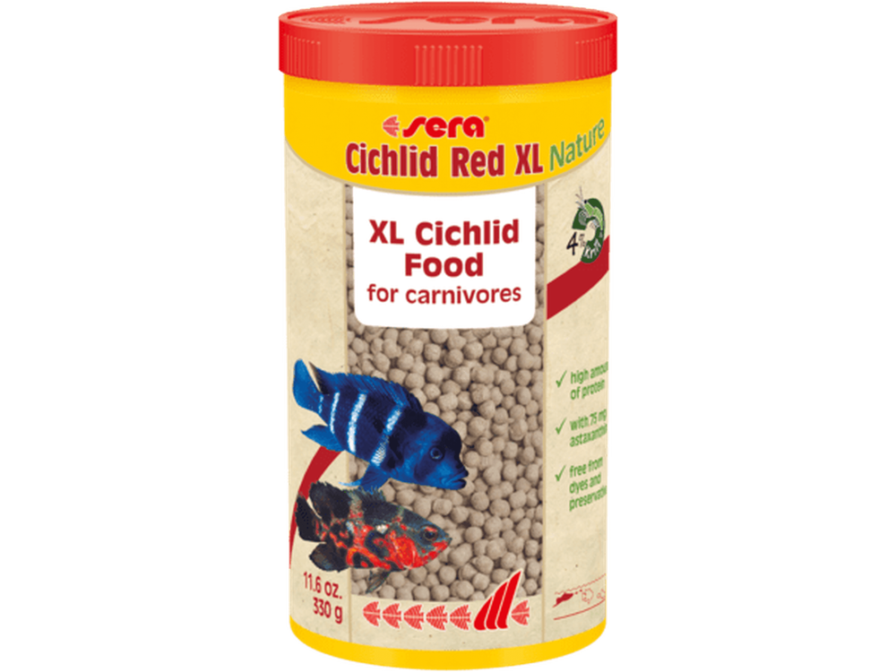 Sera Cichlid Red XL Nature 11.6oz - Premium Food for Carnivorous Cichlids