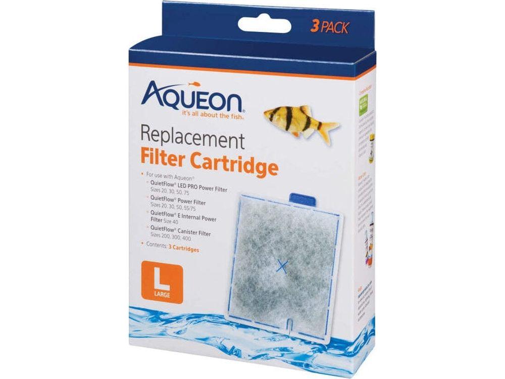Aqueon Replacement Filter Cartridges Large 3 Pack | Aquarium Filtration