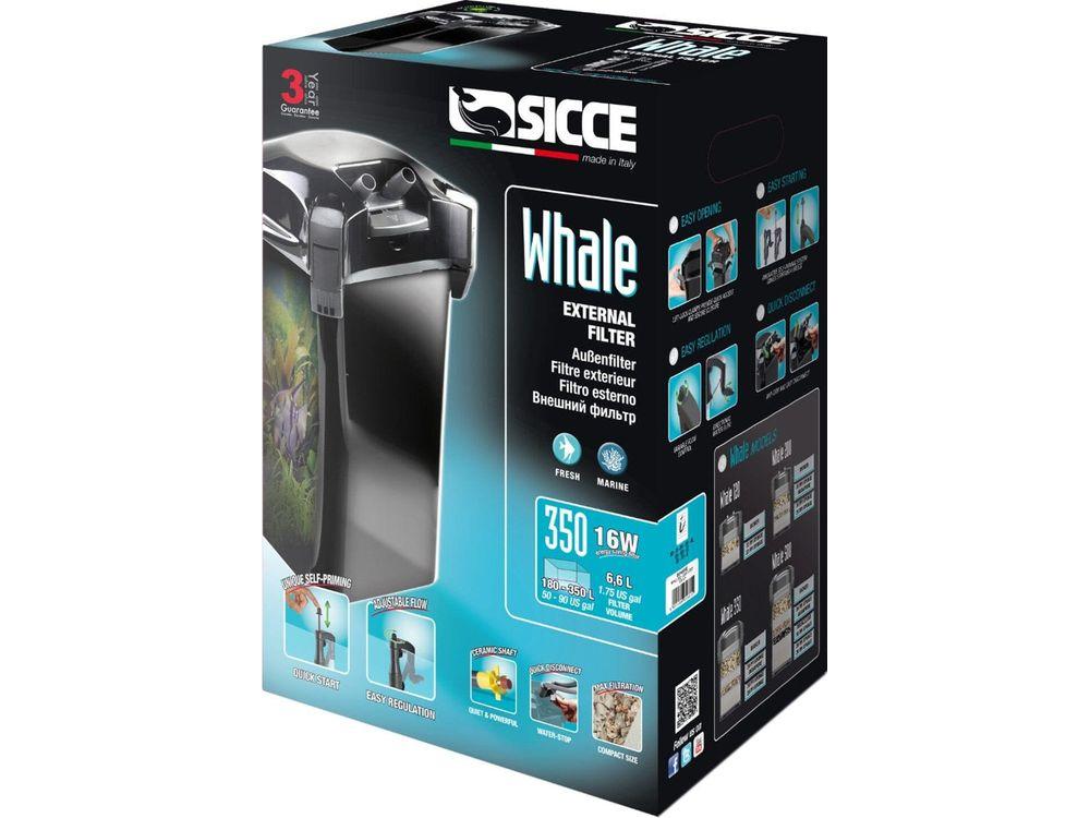 Sicce WHALE 350 Canister Filter - up to 90 gallon aquariums - 330 GPH