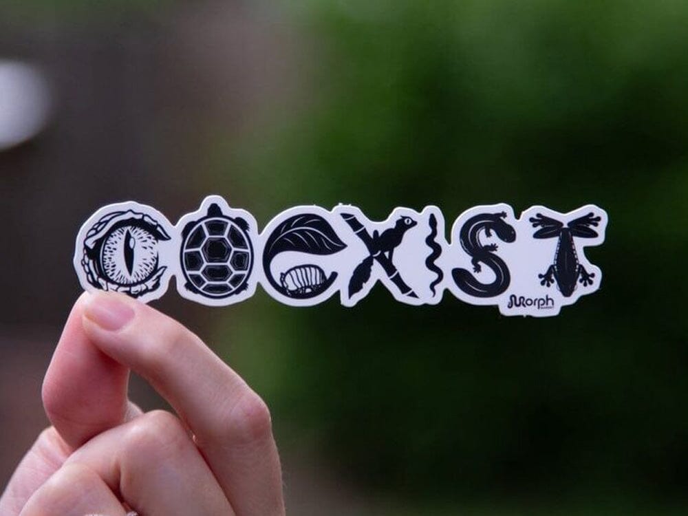 Coexist Sticker (B&W) - Morph Market Logo Stickers