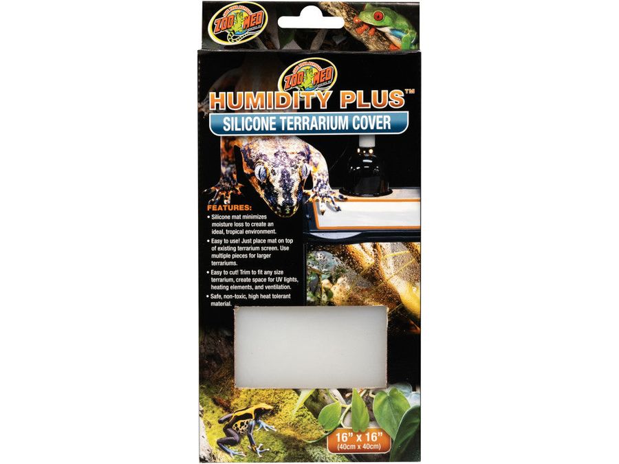 Zoo Med Humidity Plus Silicone Terrarium Cover 16x16in | Reptile ...