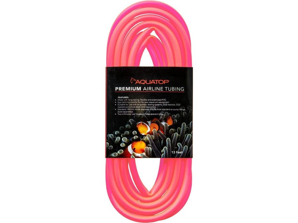 Aquatop Airline Tubing Neon Red 13 ft - Vibrant Aquarium Tubing