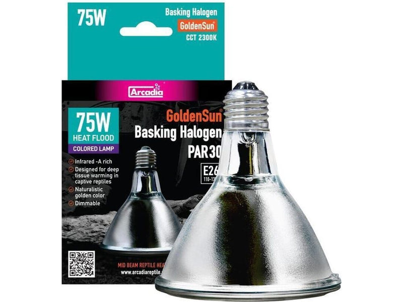GoldenSun Basking Halogen Heater 75 Watt | Reptile Heat Lamp