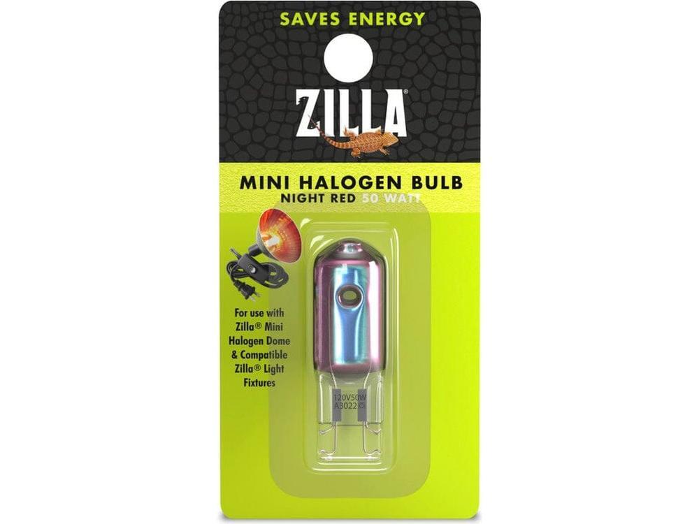 Zilla Mini Halogen Bulb Night Red 50W - Reptile Nighttime Heating