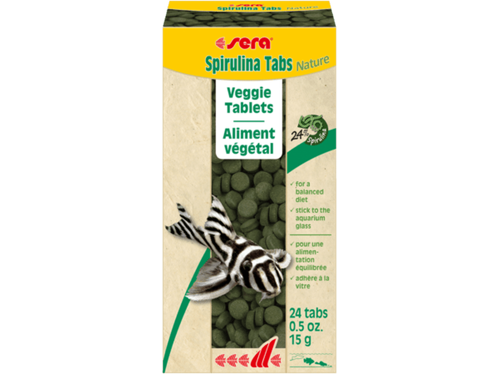Sera Spirulina Tabs Nature 0.5 oz - Veggie Food for Fish & Invertebrates