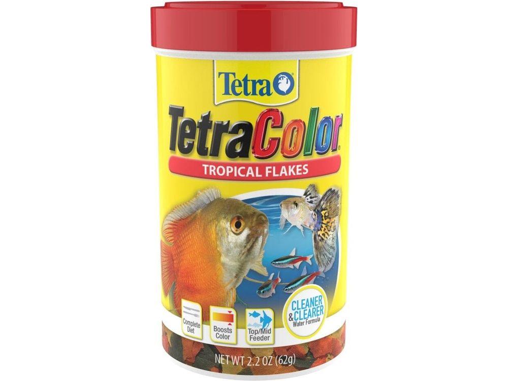 Tetra TetraColor Tropical Flakes Fish Food 2.2 oz | Color-Enhancing