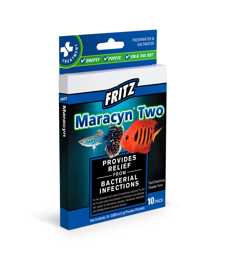 Fritz Maracyn Two Freshwater & Saltwater Antibiotic Treatment 10 ct